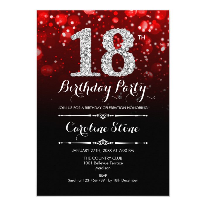 18th-birthday-red-black-silver-invitation-zazzle