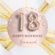 18th birthday rose gold pink diamonds classic round sticker | Zazzle