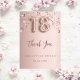 18th birthday rose gold stars thank you card | Zazzle