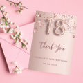18th birthday rose gold stars thank you card | Zazzle