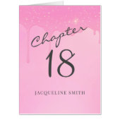 18th Birthday Script Pink Giant Card | Zazzle