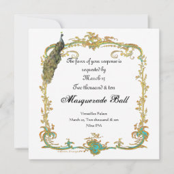 18th Century Costume Ball Invitation | Zazzle