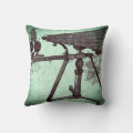 18th Century Microscope Antique Science INSTRUMENT Throw Pillow | Zazzle