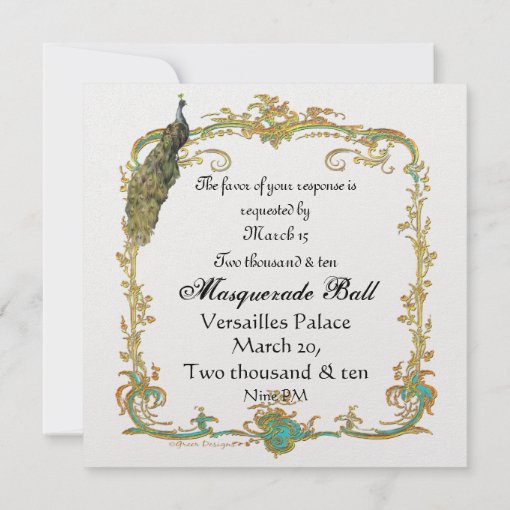 18th Century Wedding/Costume Ball Invitation | Zazzle