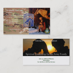 18th CORP Chaplain Business Card GW Praying | Zazzle