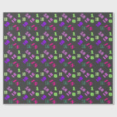 18th eighteenth birthday personalize age wrapping paper | Zazzle