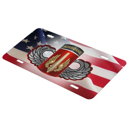 18th Field Artillery Brigade Airborne Jump Wings License Plate | Zazzle