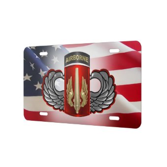 18th Field Artillery Brigade Airborne Jump Wings License Plate | Zazzle