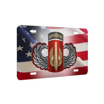 18th Field Artillery Brigade Airborne Jump Wings License Plate | Zazzle
