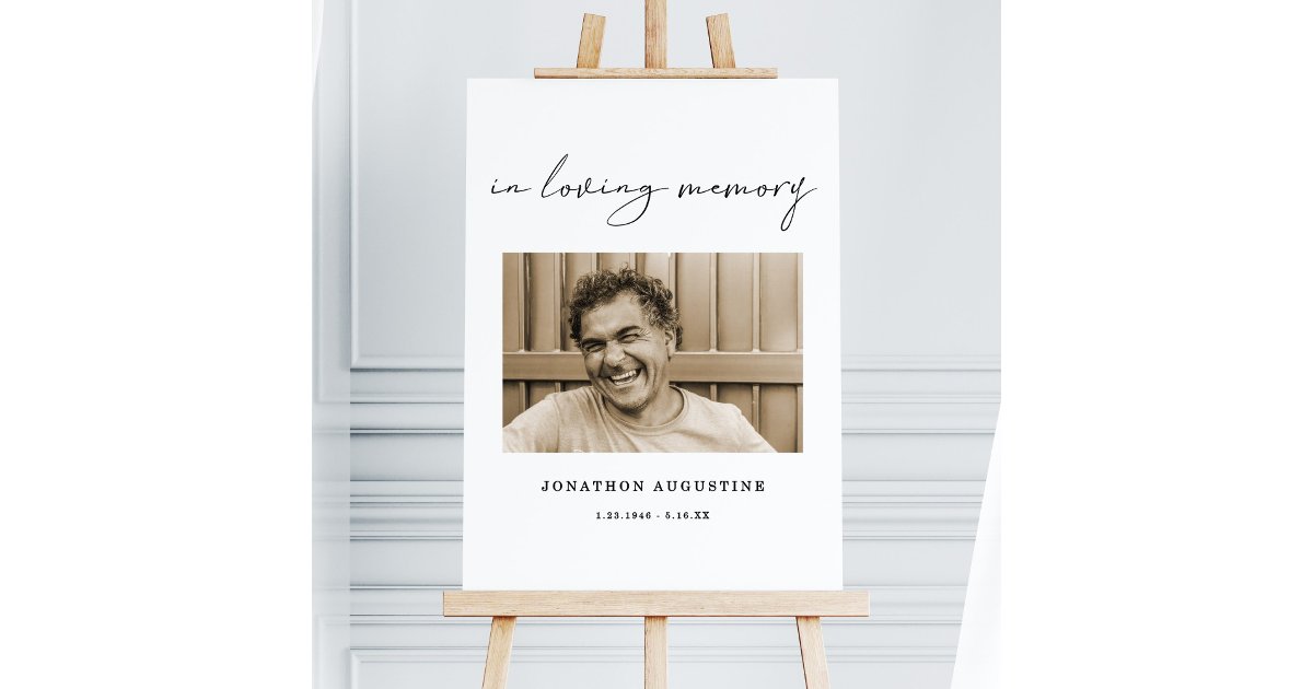 18x24 Personalized Funeral / Memorial Sign | Zazzle