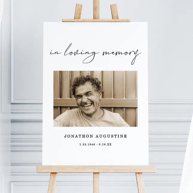 18x24 Personalized Funeral / Memorial Sign | Zazzle