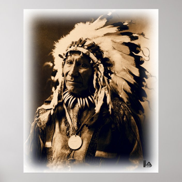 1900 Lakota Sioux Chief American Horse Poster | Zazzle.com