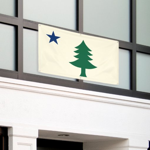 1901 Maine Flag Outdoor Banner | Zazzle