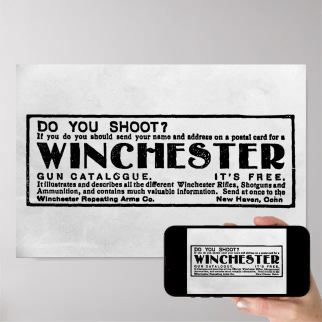 1902 Vintage Winchester Ad Poster | Zazzle