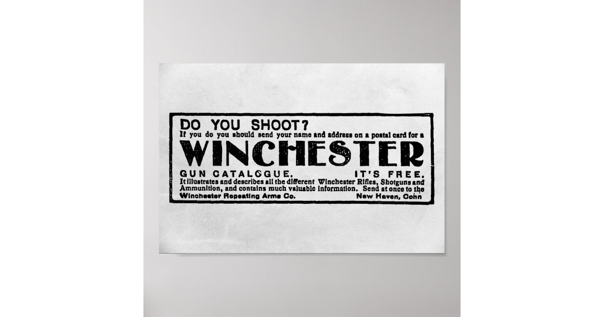 1902 Vintage Winchester Ad Poster | Zazzle