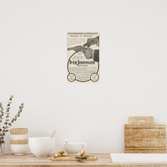 1904 Advertisement for Iver Johnson revolver Poster | Zazzle