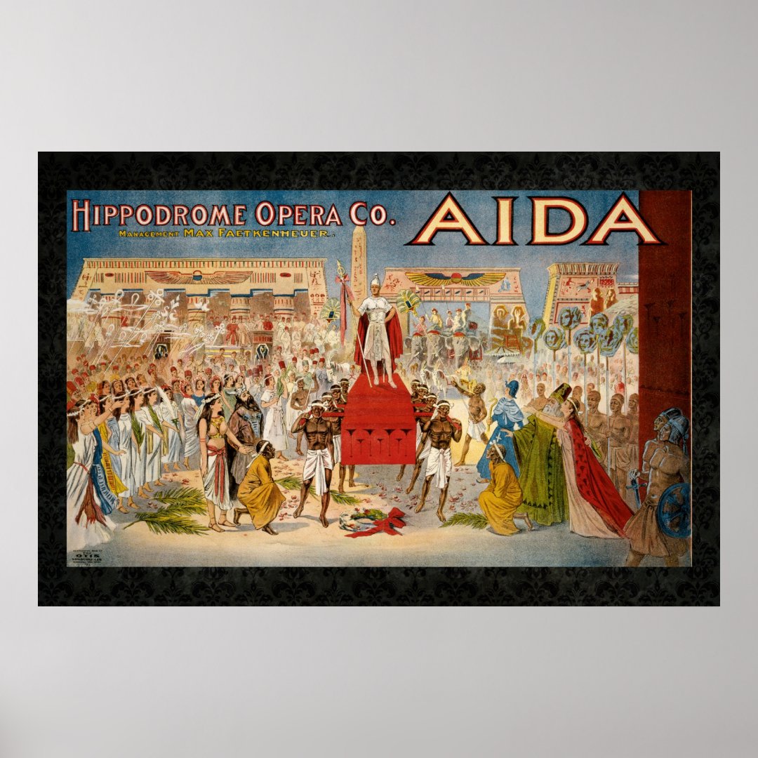 1908 Aida Reissue Vintage 36 x 24 Poster | Zazzle