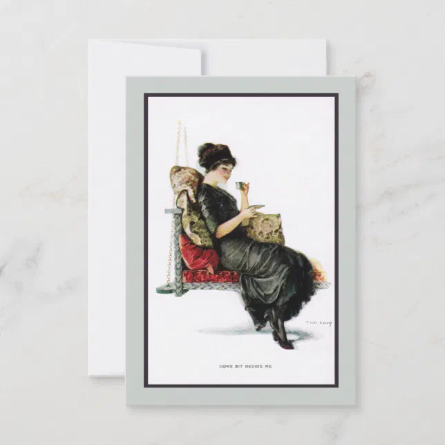 1910s Porch Swing Tea Party Invitation | Zazzle