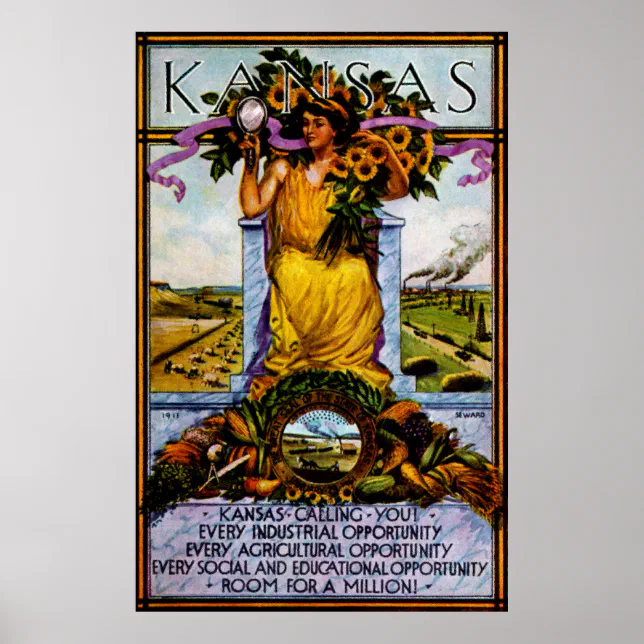 1911 Kansas Poster | Zazzle