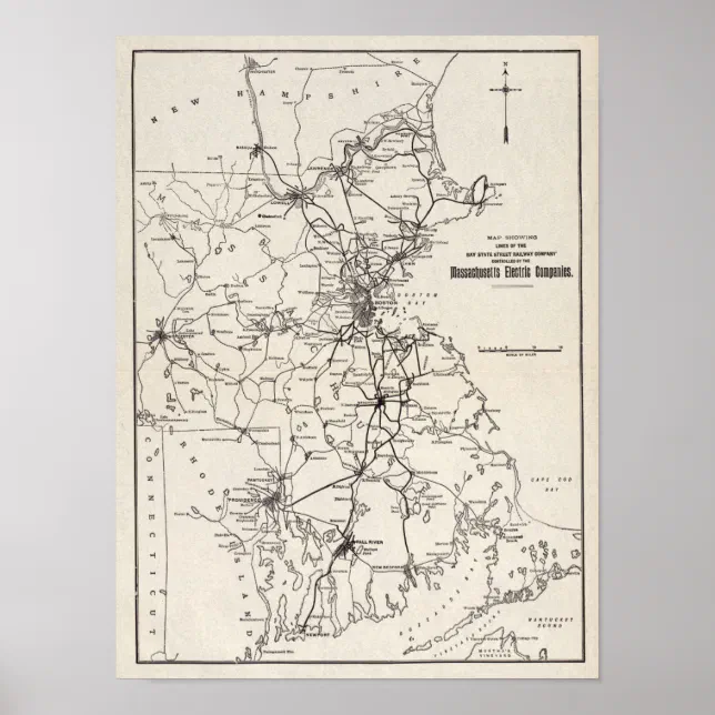 1913 map of the Lehigh Valley Transit Company Poster | Zazzle