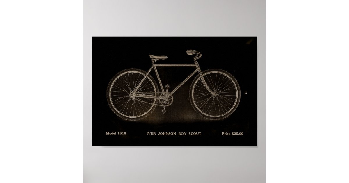 1915 Vintage Boy Scout Bicycle Ad Art Poster | Zazzle