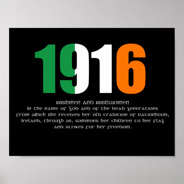 1916 Easter Rising Commemorative Poster | Zazzle