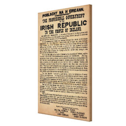 1916 Irish Proclamation Canvas (Original Copy) | Zazzle