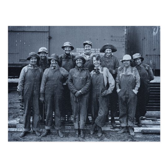 1918 Women Laborers Union Pacific Railroad Postcard | Zazzle.com