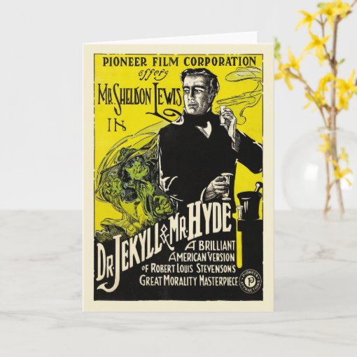 1920 Dr. Jekyll and Mr. Hyde Design Greeting Card | Zazzle