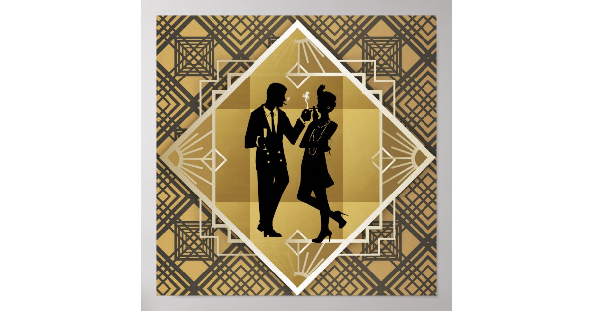 1920's Art Deco. Flapper. Poster | Zazzle