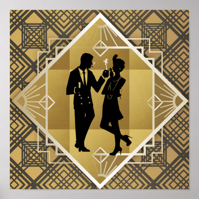 1920's Art Deco. Flapper. Poster | Zazzle