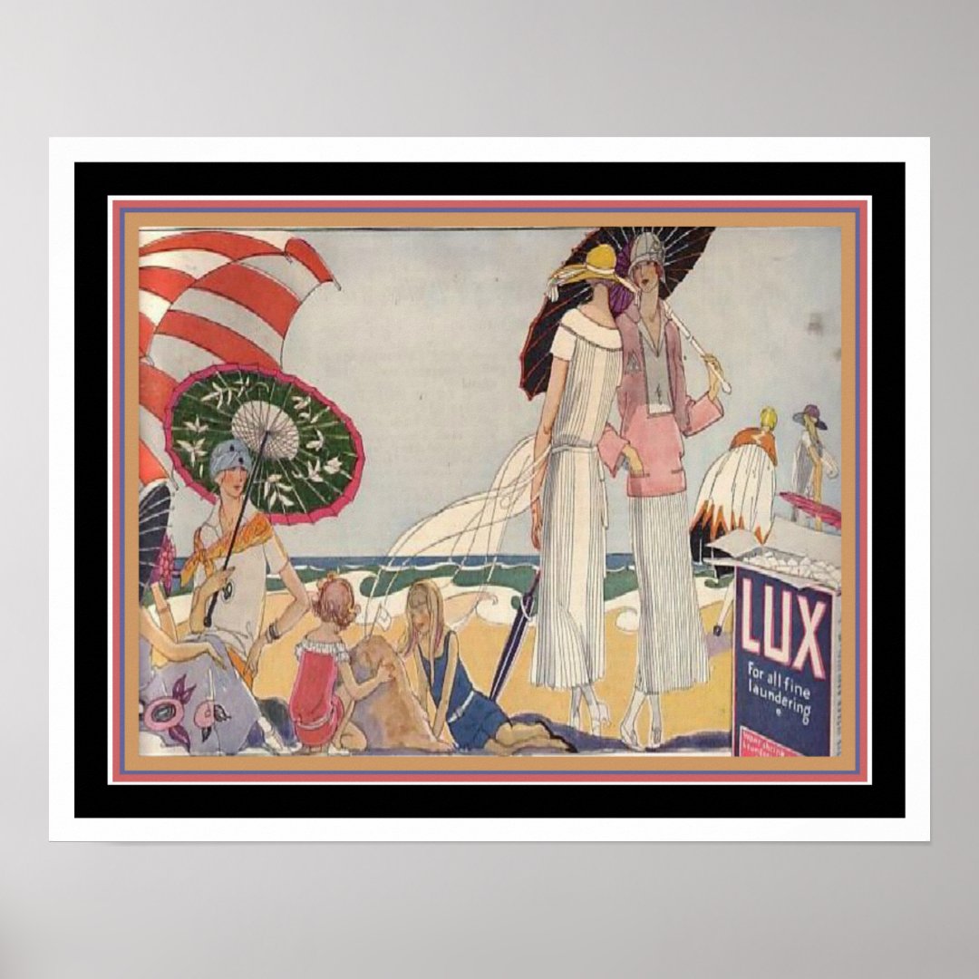 1920's Art Deco Lux Ad Print 16x20 | Zazzle