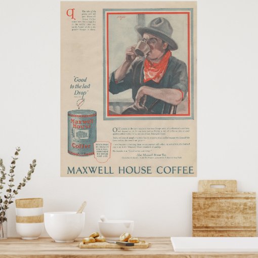 1920s Coffee Advertisement Poster | Zazzle
