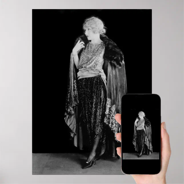 1920s Flapper Fashion and Hairstyle Poster | Zazzle