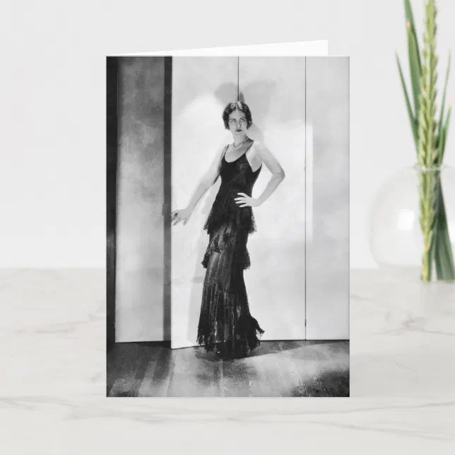 1920s Flapper Glamor Girl Photo Birthday Card | Zazzle