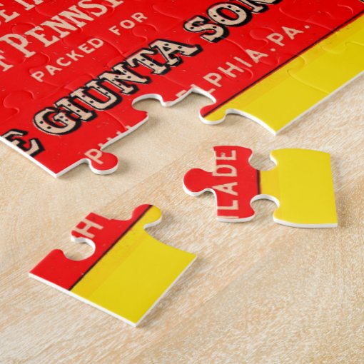 1920s Giuseppe Garibaldi macaroni label Jigsaw Puzzle | Zazzle