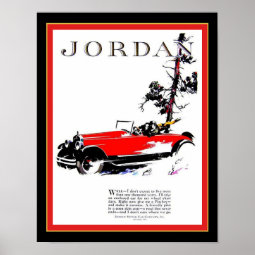 1920's Jordan Automobile Advertisement Poster | Zazzle