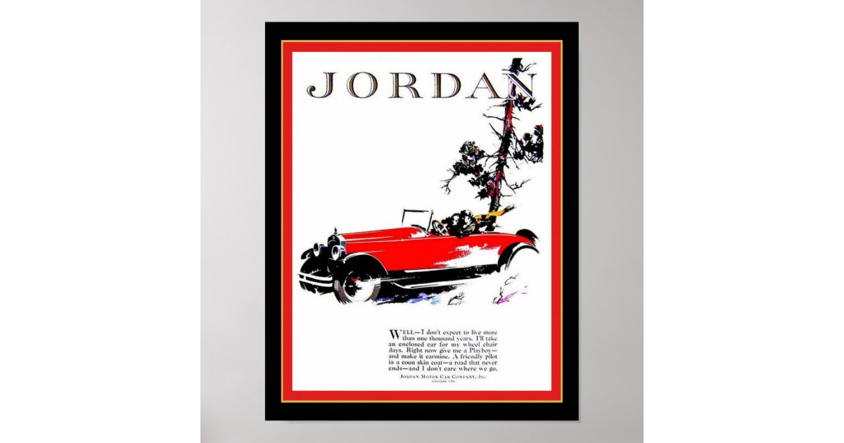 1920's Jordan Automobile Advertisement Poster | Zazzle