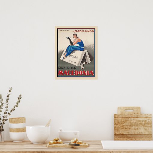 1920's Marcello Dudovich Macedonia Cigarettes Poster | Zazzle