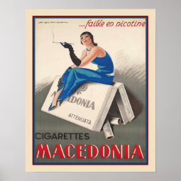 1920's Marcello Dudovich Macedonia Cigarettes Poster | Zazzle