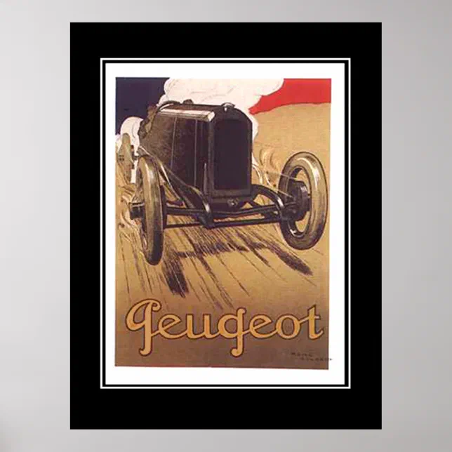 1920's Racing Car Vintage Poster | Zazzle