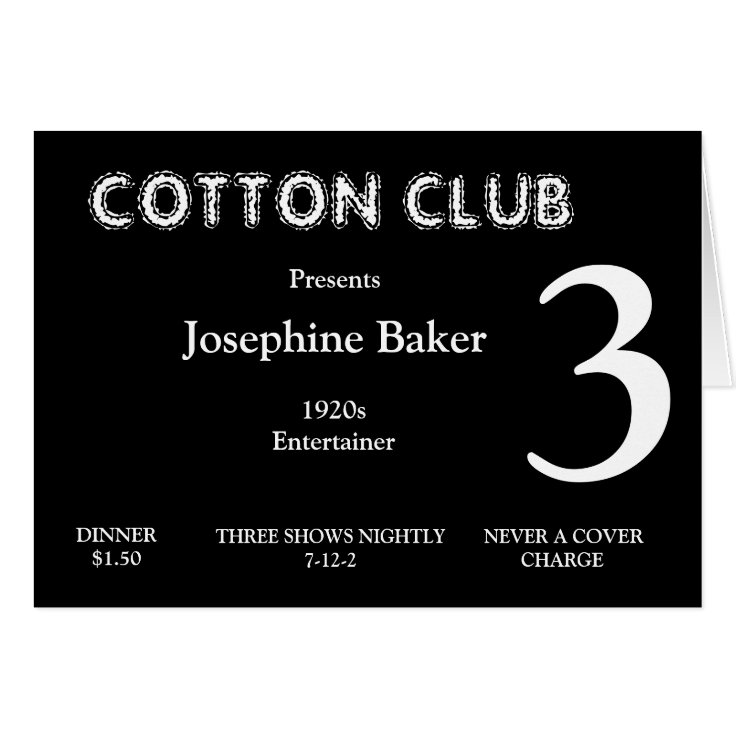 1920s Table Number Card | Zazzle