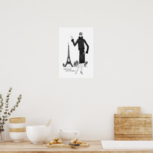 1920's Vintage French Style Eiffel Tower Poster | Zazzle