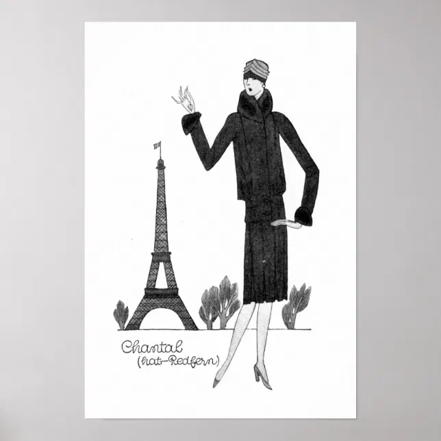 1920's Vintage French Style Eiffel Tower Poster | Zazzle