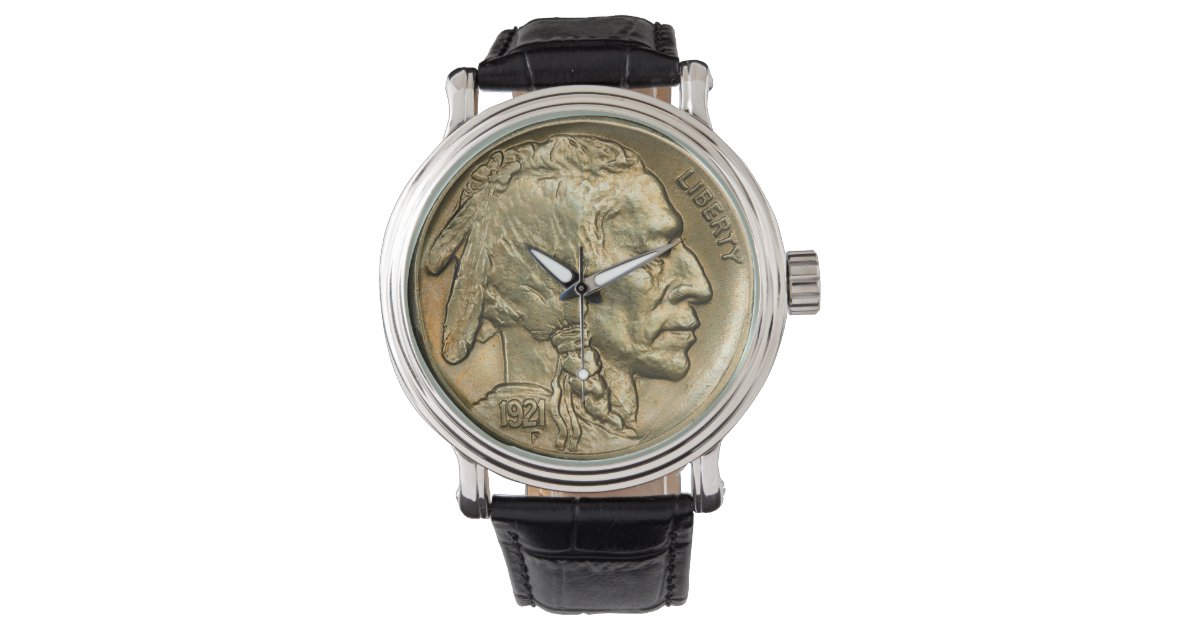 1921 Indian Head Nickel Watch | Zazzle