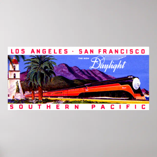 1922 Daylight Railroad Train Poster | Zazzle