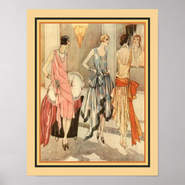 1928 Art Deco Fashion Print | Zazzle