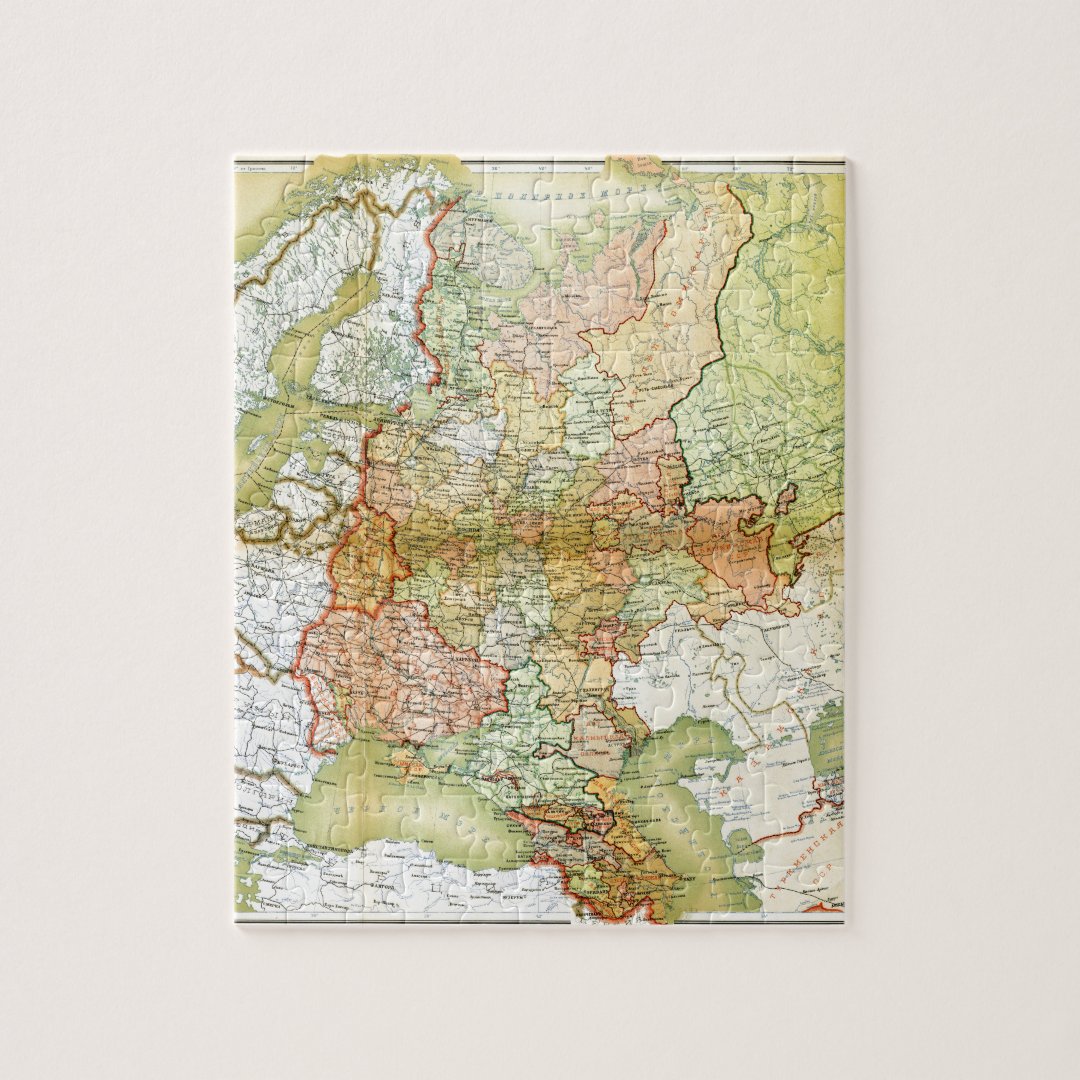 1928 Map of Old Soviet Union USSR Russia Jigsaw Puzzle | Zazzle