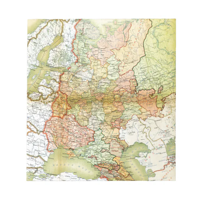 1928 Map of Old Soviet Union USSR Russia Notepad | Zazzle