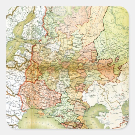 1928 Map of Old Soviet Union USSR Russia Square Sticker | Zazzle.com